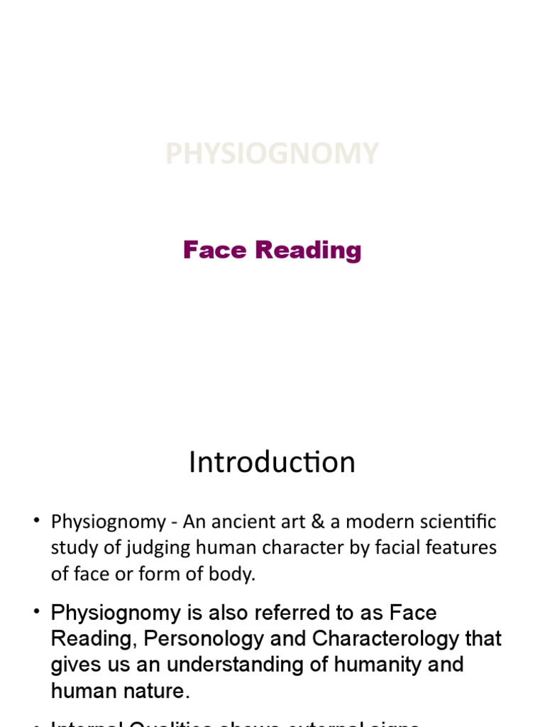 Physiognomy | PDF | Physiognomy | Face