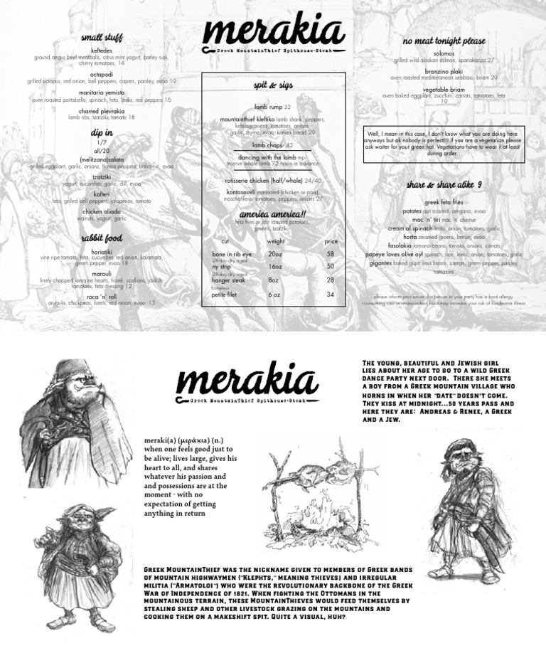 Merakia Menu | Download Free PDF | Food And Drink Preparation | Cuisine