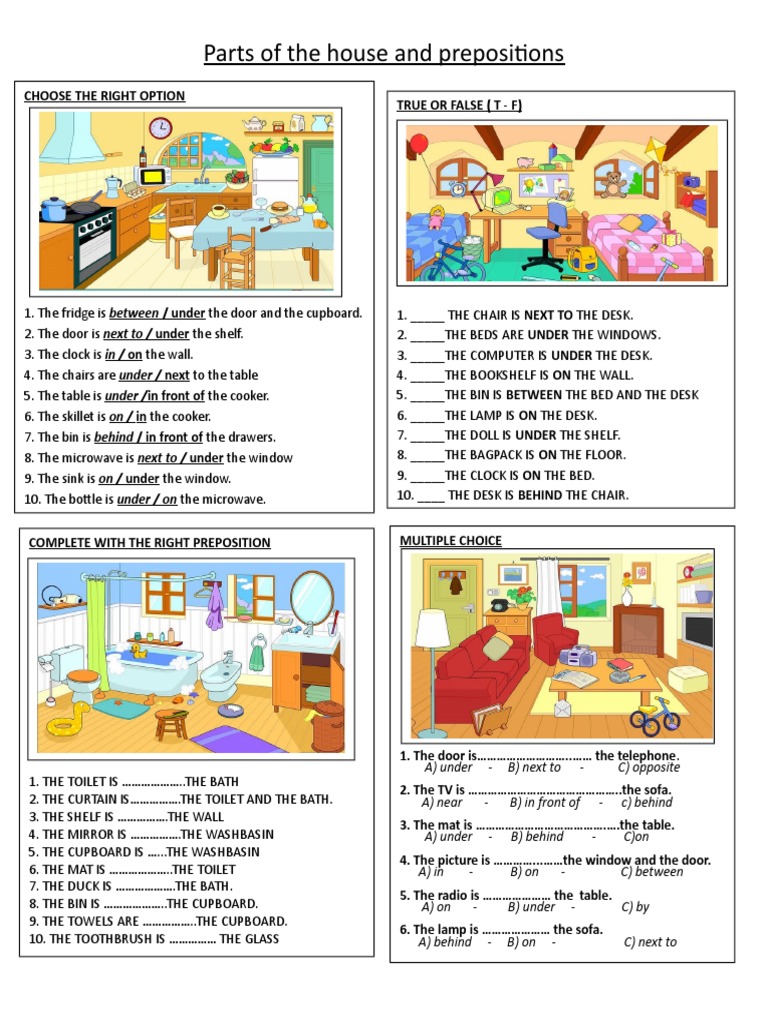 Prepositions of Place | PDF | Consumer Goods | Decorative Arts