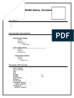 Fresher Resume Format | PDF