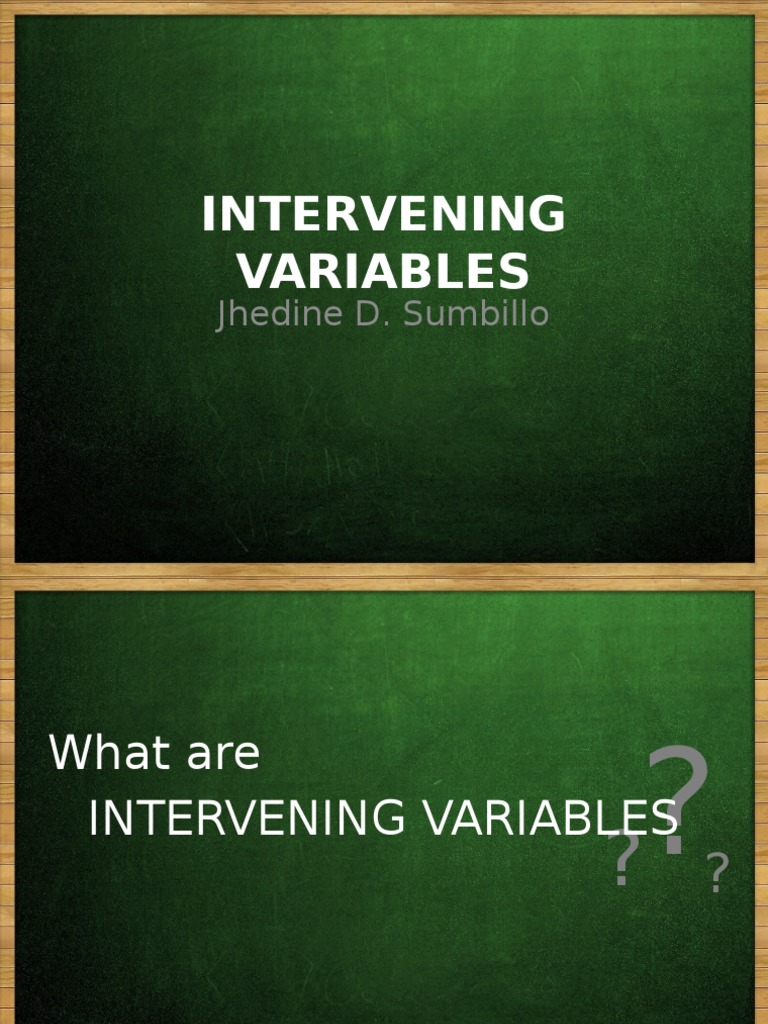 Intervening Variable | Download Free PDF | Causality | Dependent And ...