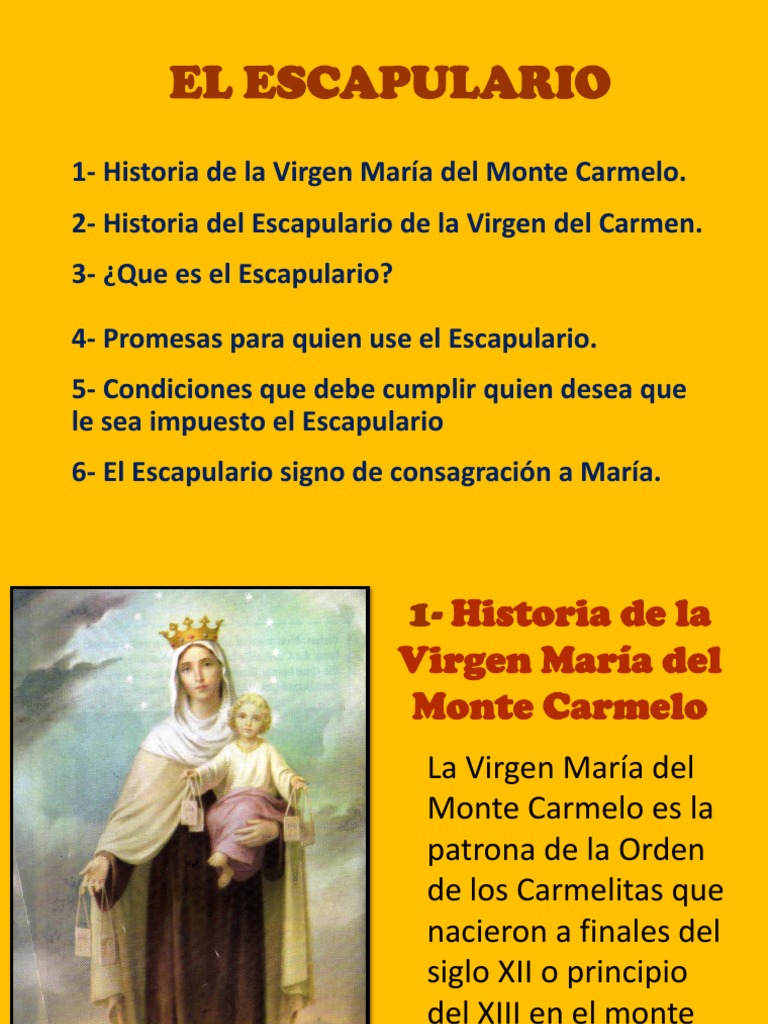 El Escapulario | PDF | María, madre de Jesús | Comportamiento religioso y experiencia