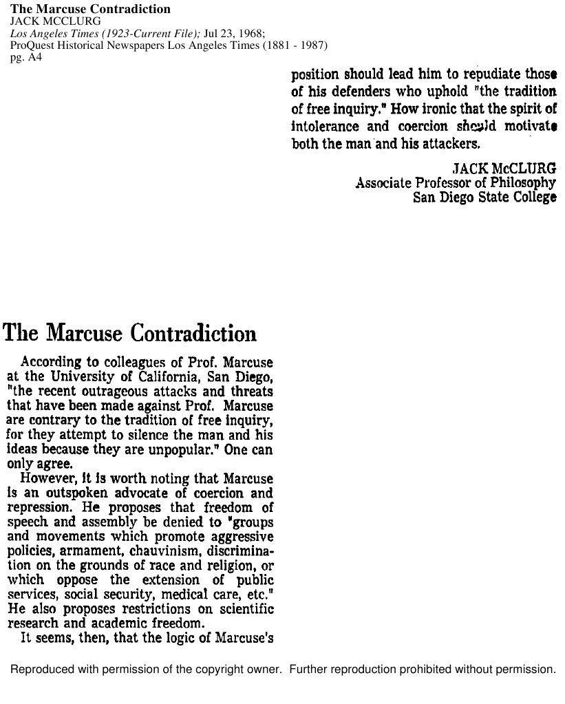 The Marcuse Contradiction Explained | PDF