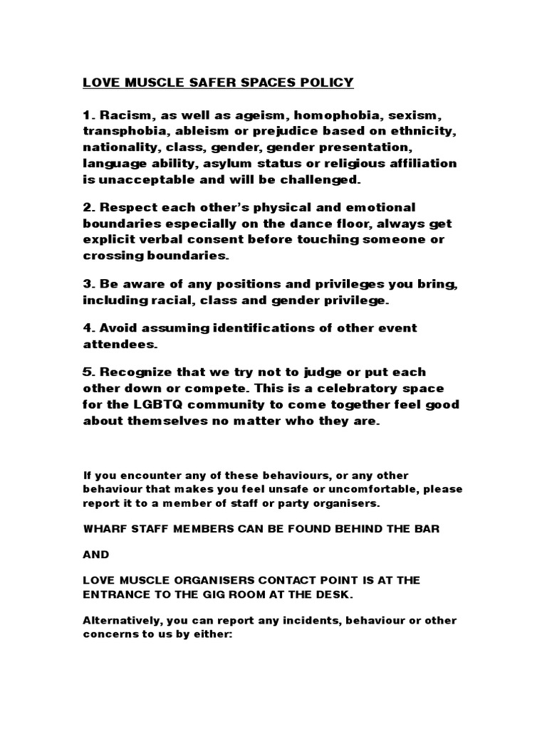 LM Safer Space Policy | PDF