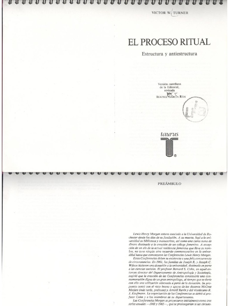 EL PROCESO RITUAL. Turner, Víctor | PDF