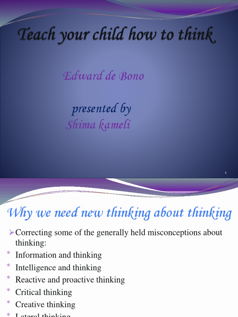 Teach Your Child Creative Thinking Skills | PDF | Thought | Critical ...