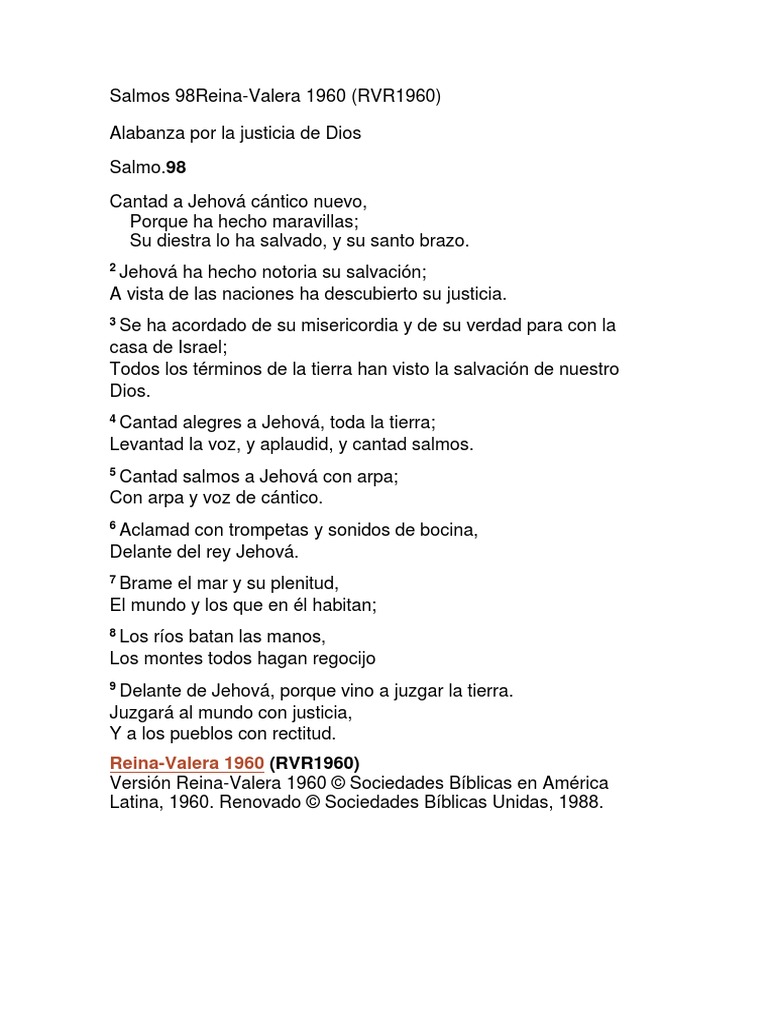 Salmos 98 | PDF