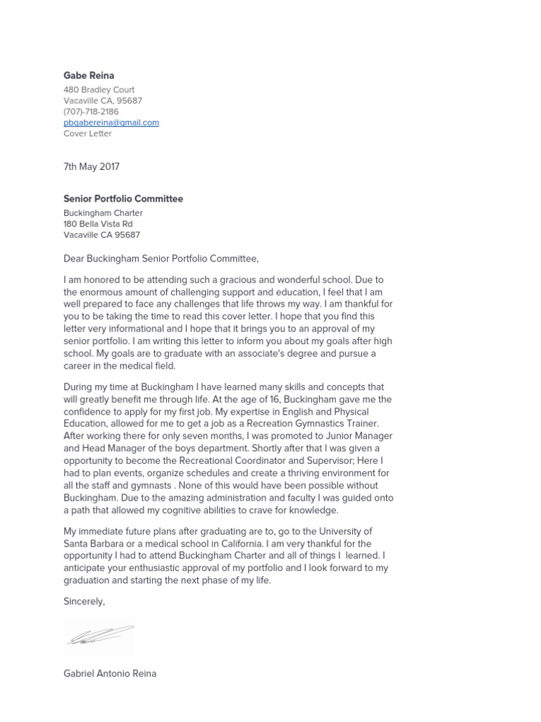 Gabe Cover Letter | PDF