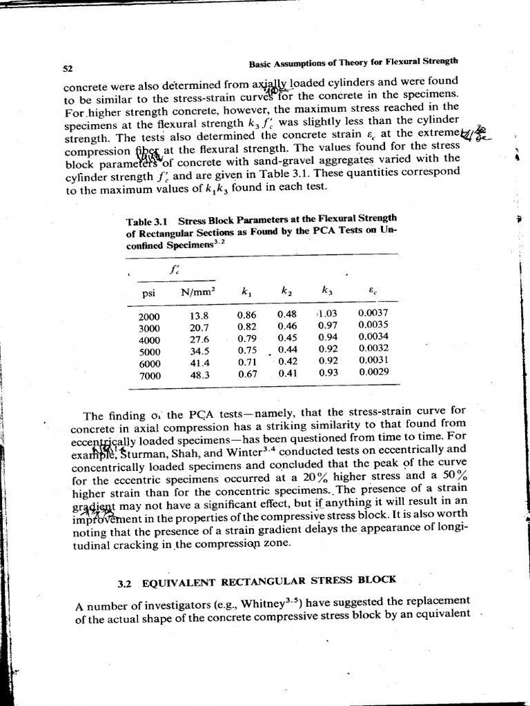WHITNEY Reinforced Concrete Stress | PDF