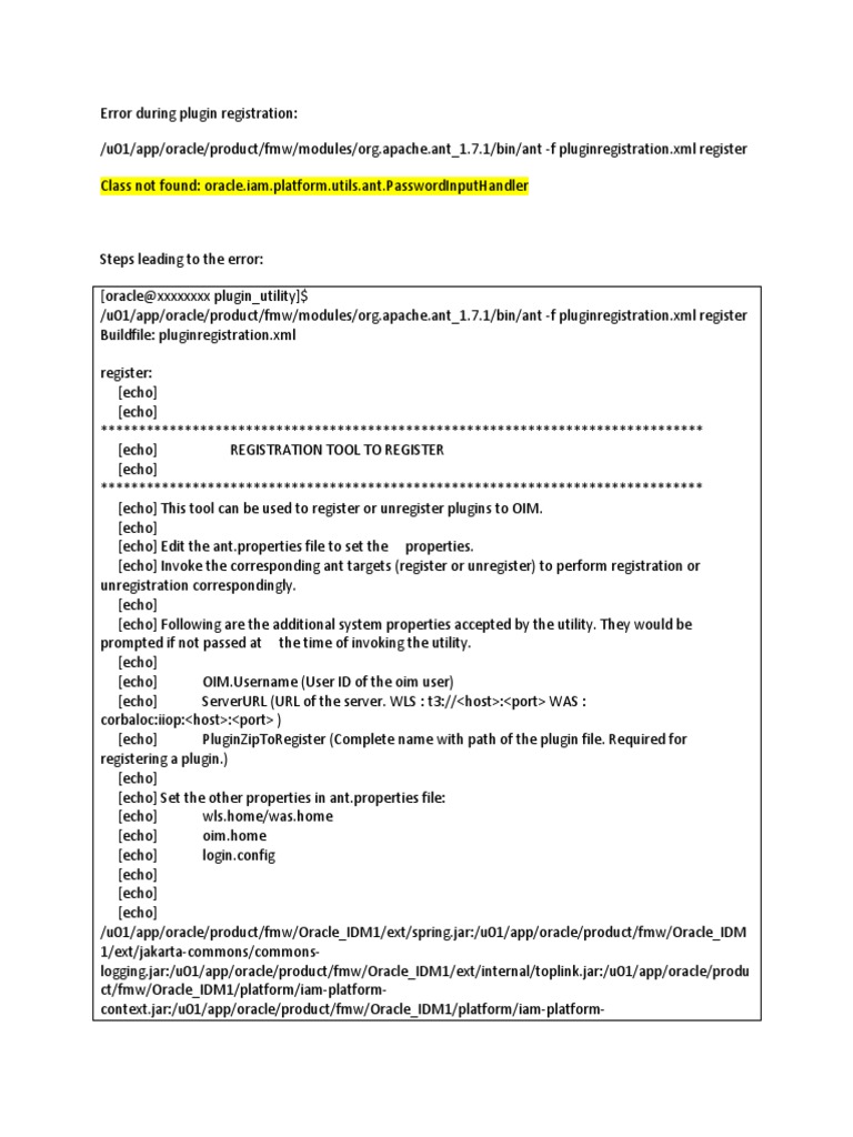 OIM Plugin Registration Issue | PDF | System Software | Areas Of ...