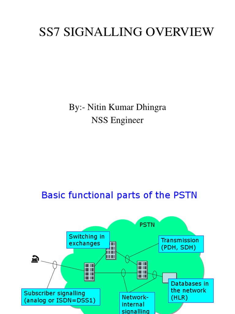 Ss7 Signalling Overview | PDF | Telephone Exchange | Public Switched Telephone Network