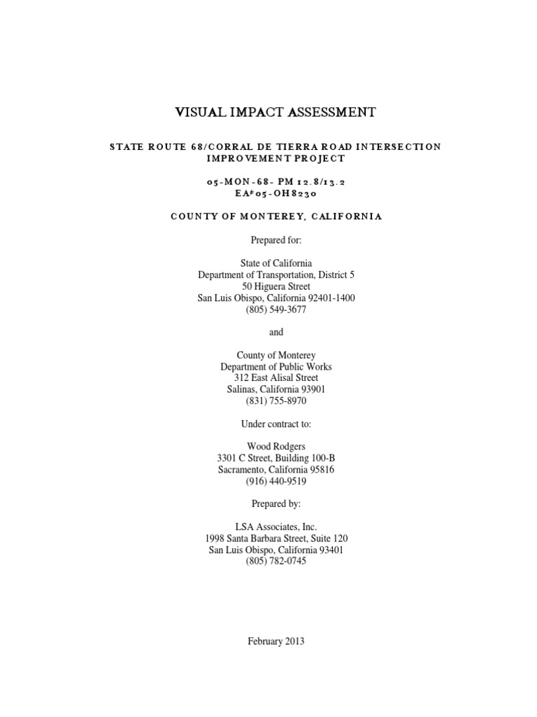 Visual Impact Assessment | Download Free PDF | Road Transport | Land ...