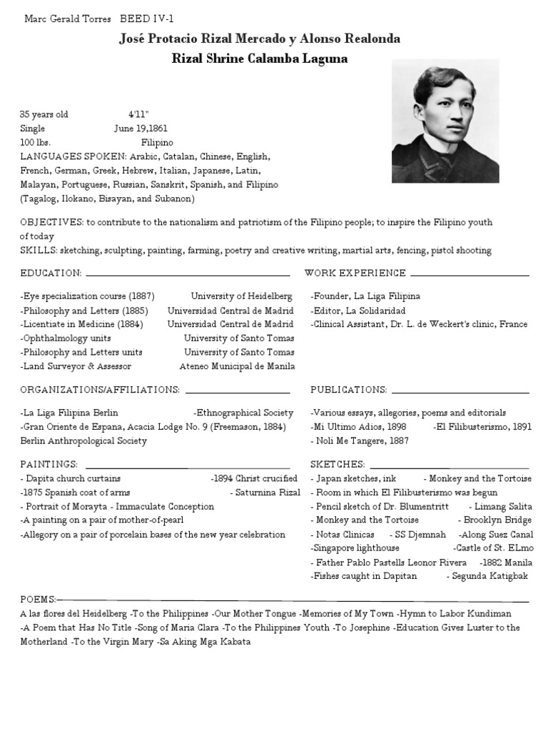 José Protacio Rizal Mercado y Alonso Realonda | PDF | Philippines | Languages