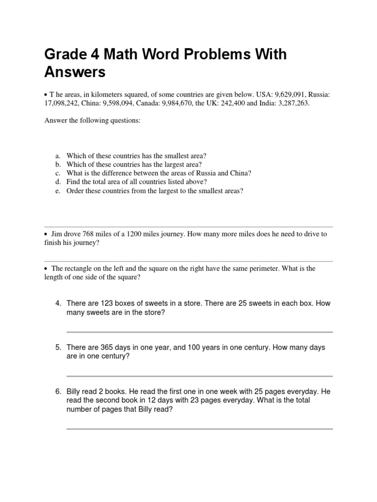 Grade 4 Word Problems With Answers | Triangle | Euclid