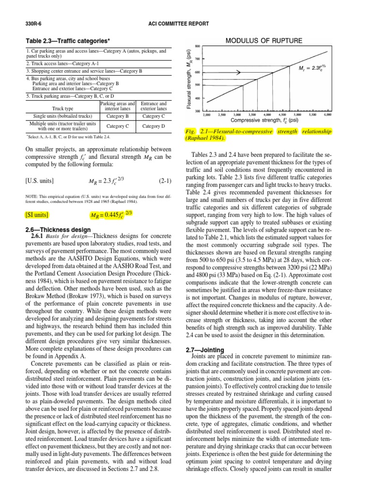 Aci 330r 92 | PDF | Road Surface | Strength Of Materials