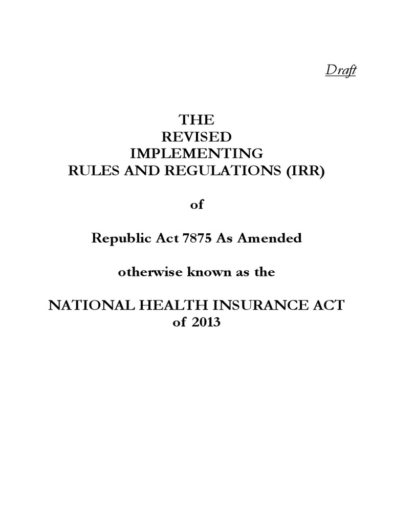 RA 7875 - As - Amended PDF | PDF | Health Care | Insurance