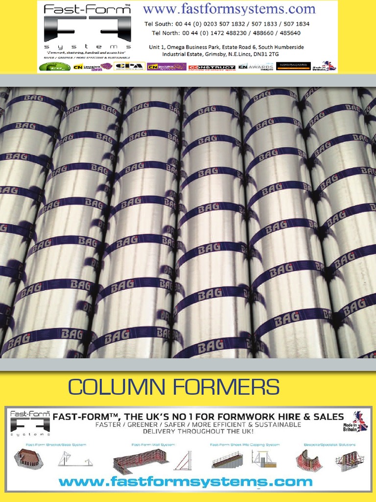 Column Former Fast Form | PDF | Column | Concrete