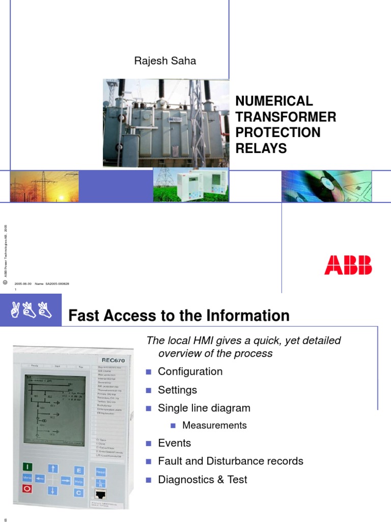 Sales Presentation - RET 670 | PDF | Transformer | Electric Power System
