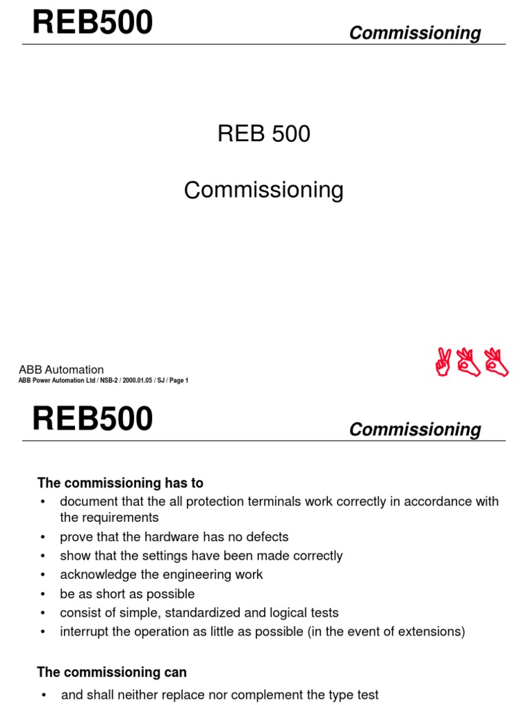8 Reb500 Commisioning | PDF | Relay | Automation