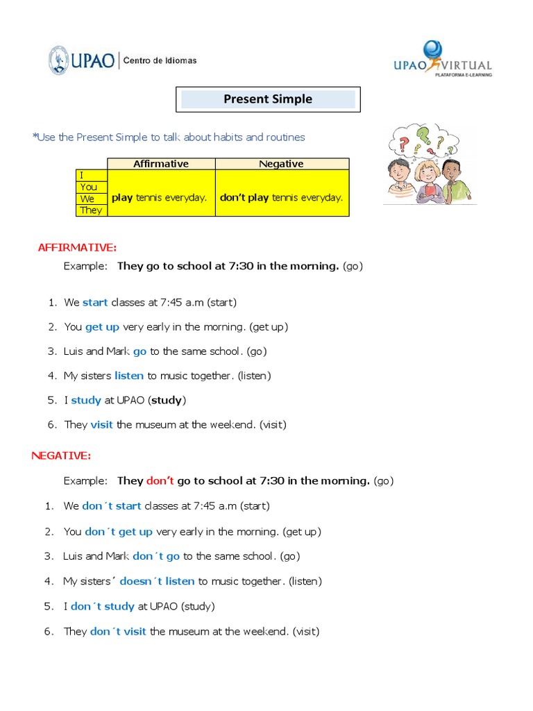 Present Simple Habits and Routines Guide | PDF