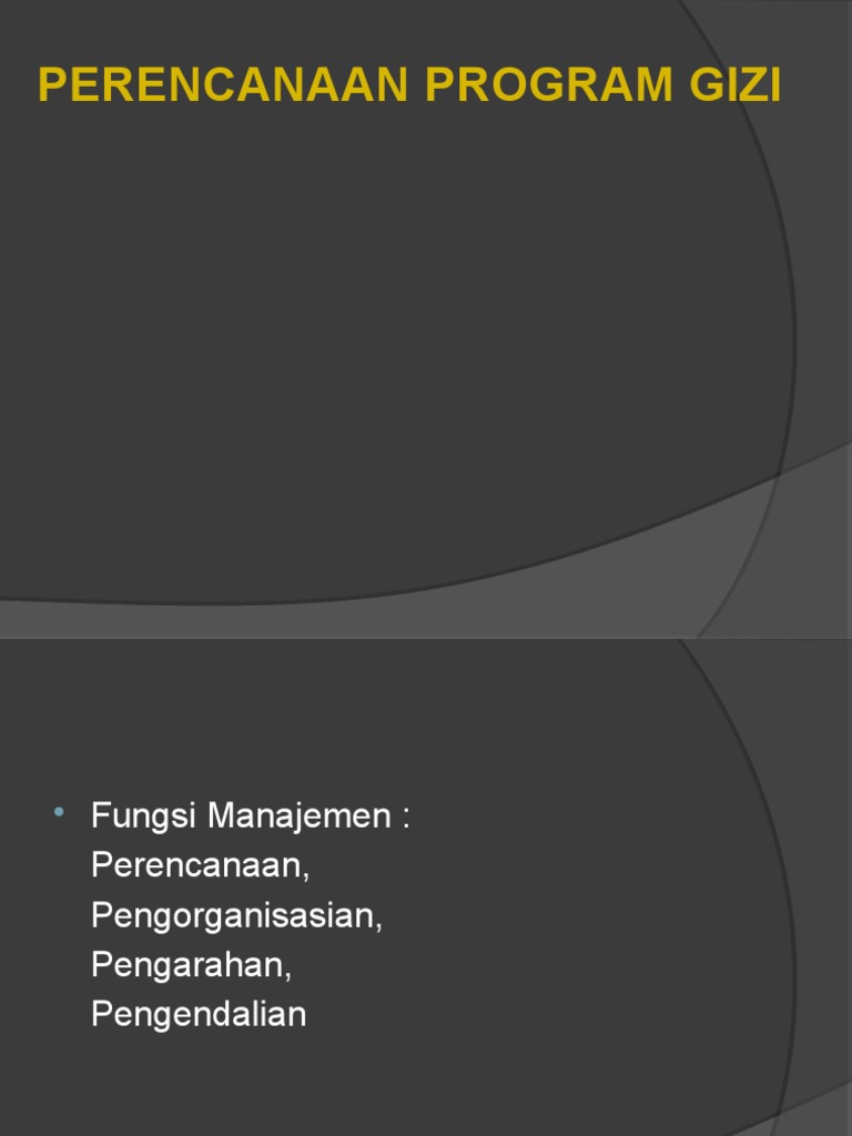 Perencanaan Program Gizi | PDF