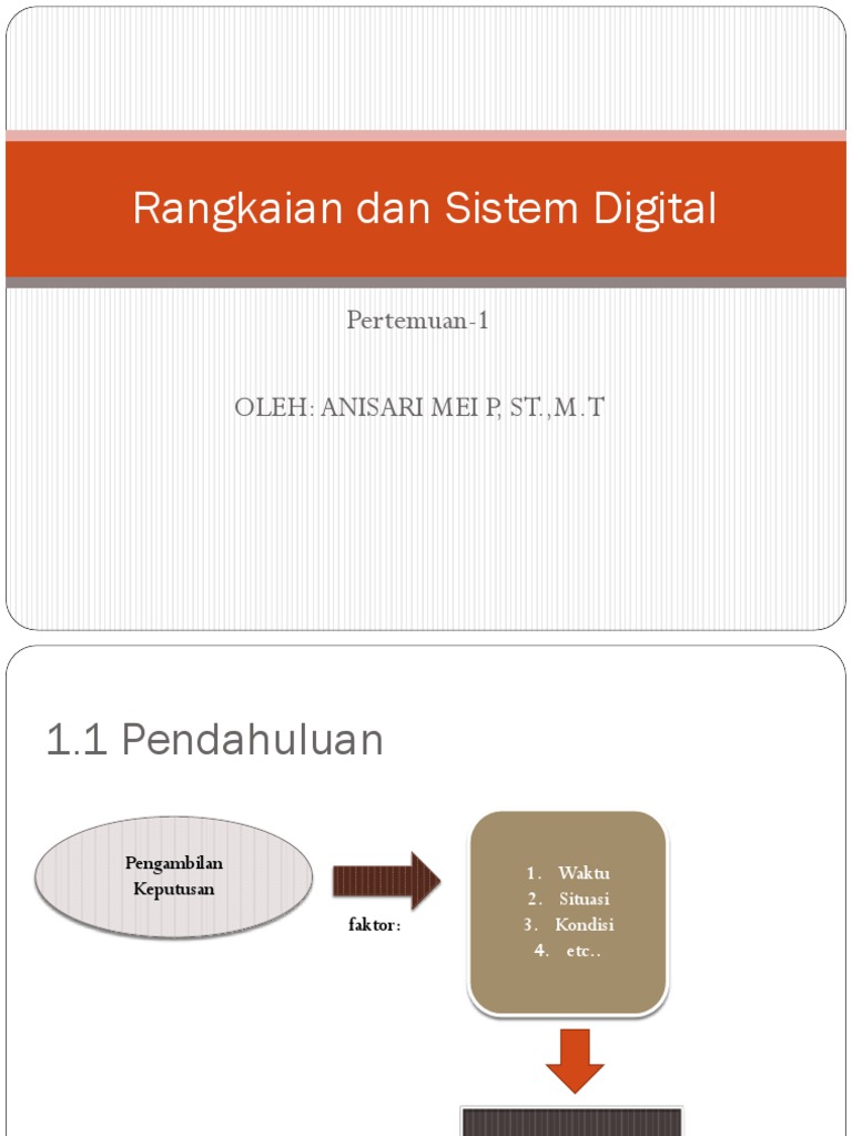 1.rangkaian Dan Sistem Digital | PDF
