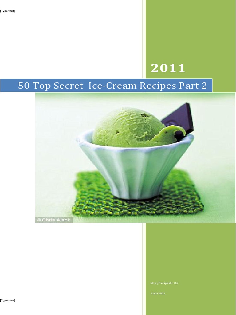 50 Top Secret Ice-Cream Recipes Part 2 PDF | PDF | Ice Cream | Custard