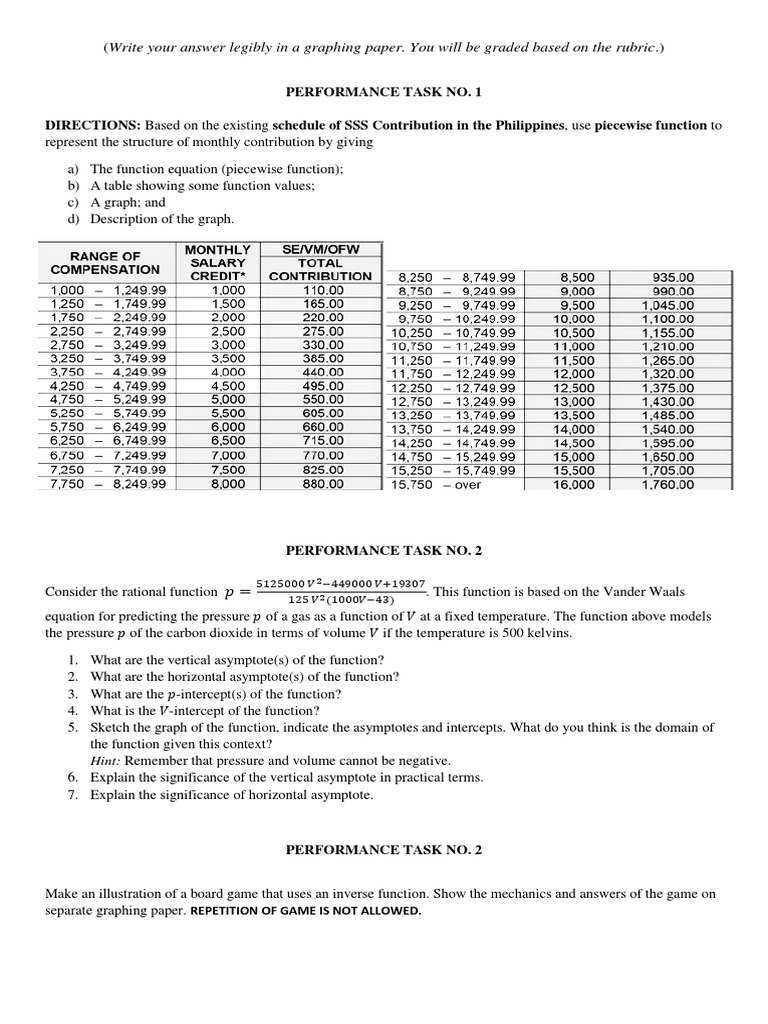 Performance Tasks in Math and Physics | PDF | Science & Mathematics ...