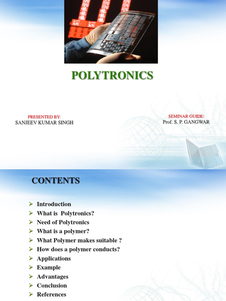 Polytronics | PDF | Polymers | Electronics