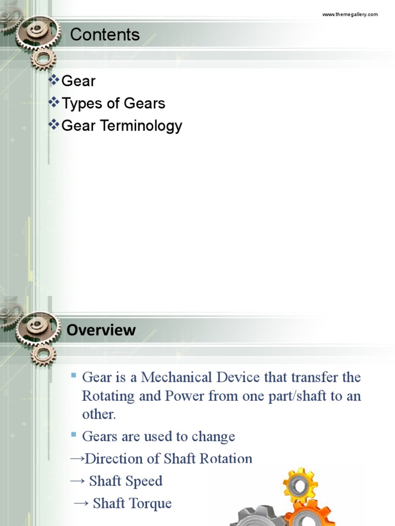 Gear Terminology | PDF | Gear | Machines