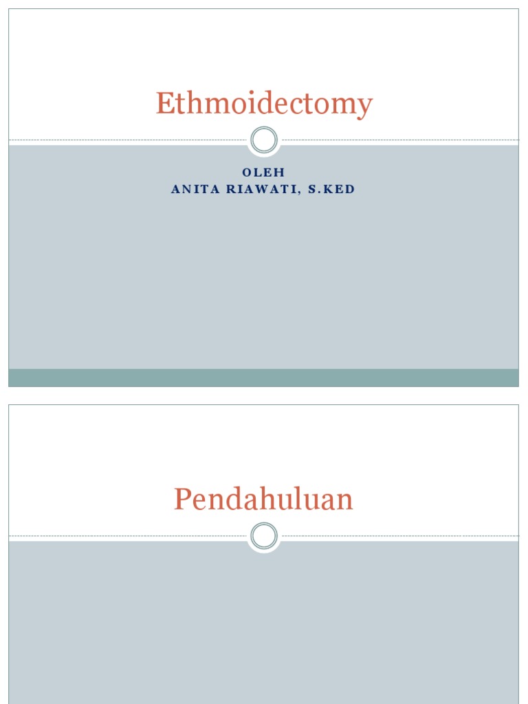 Panduan Etmoidectomi untuk Sinusitis | PDF | Teknologi & Rekayasa