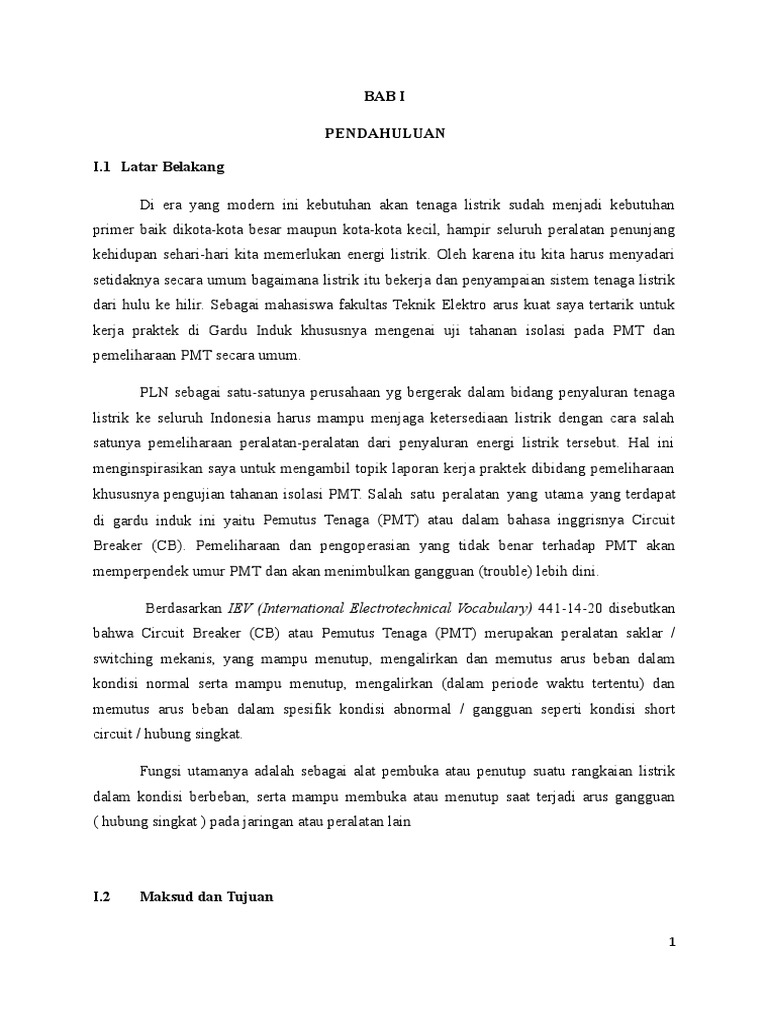 Pengujian Tahanan Isolasi PMT 20KV | PDF Pengujian Tahanan Isolasi PMT 20KV | PDF