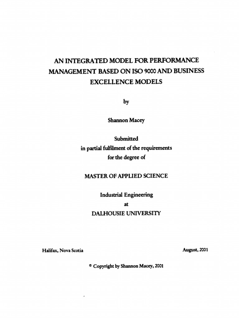 Performance Management and ISO 9001 PDF | PDF | ISO 9000 | Management ...