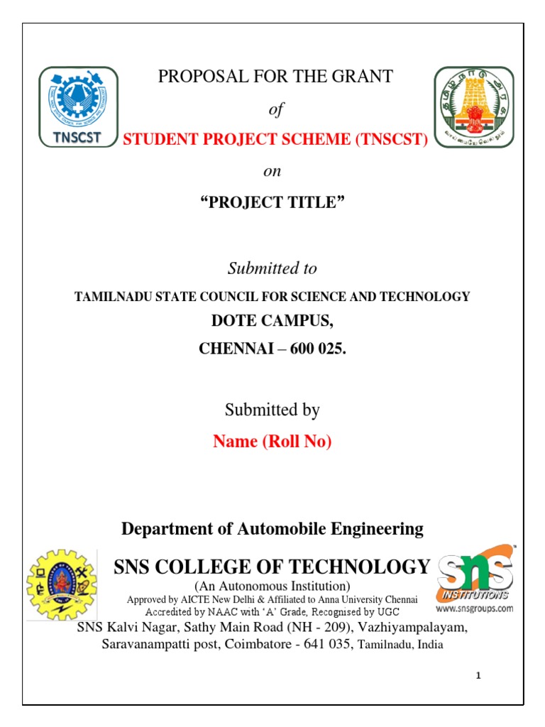 Template For Preparing TANSCST Proposal | PDF | Machining | Mechanical ...