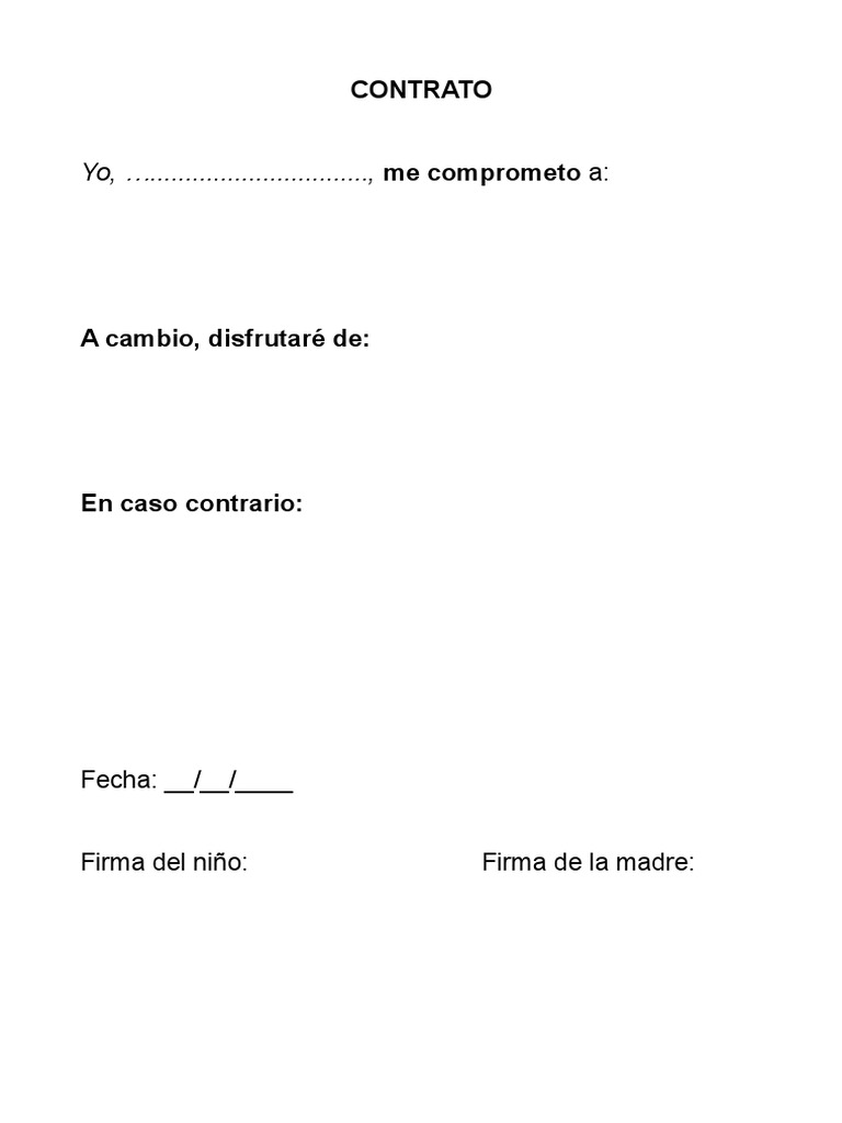 Contrato Conductual | PDF