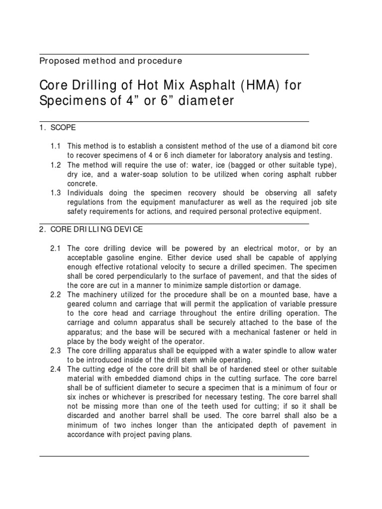 Core Procedure REV 4 | PDF | Drilling | Drill
