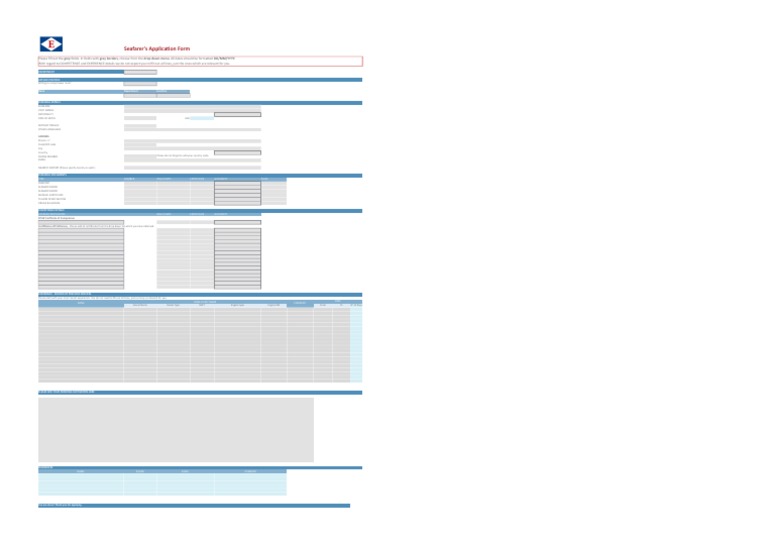ESM Seafarers Application Form | PDF | Business