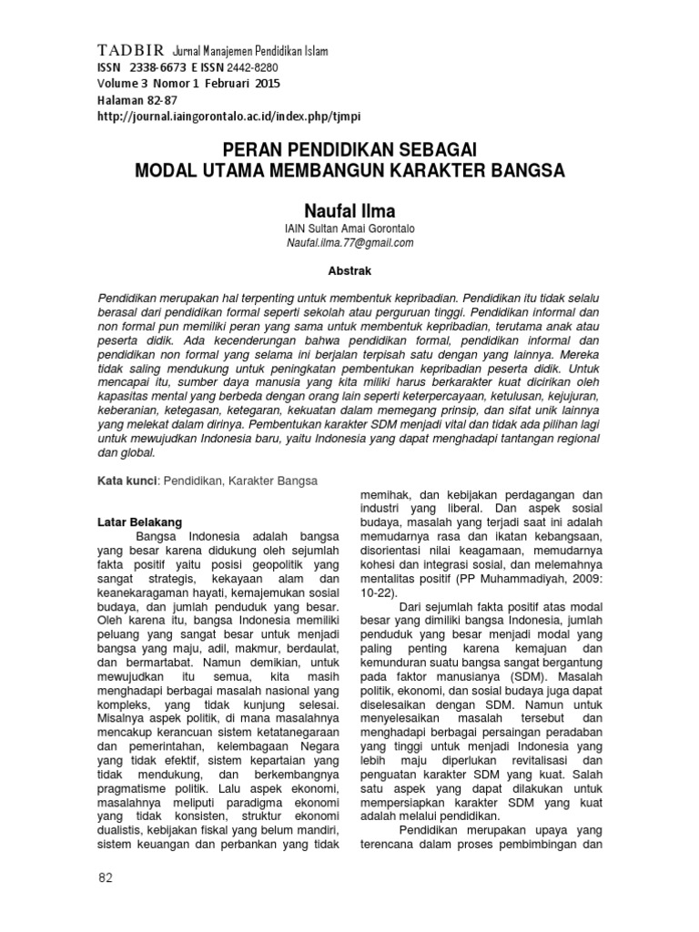 Jurnal Bagus Pendidikan | PDF