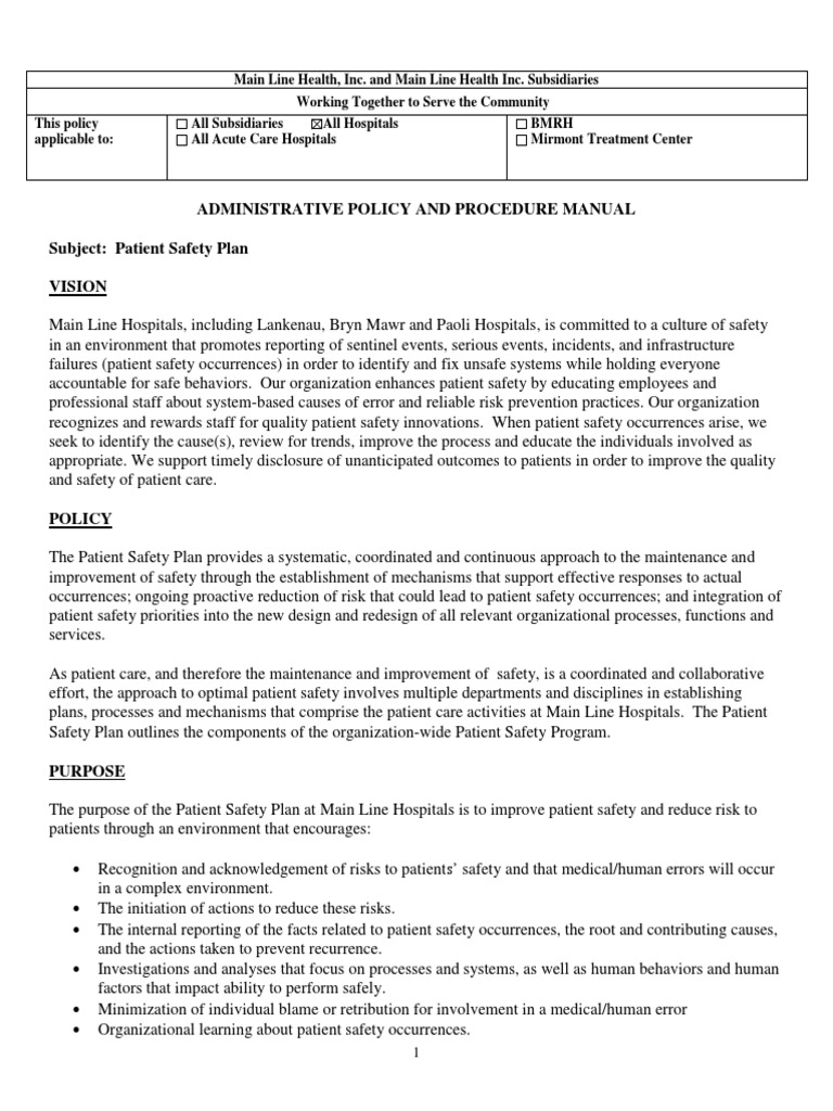 Patient Safety | PDF | Patient Safety | Patient