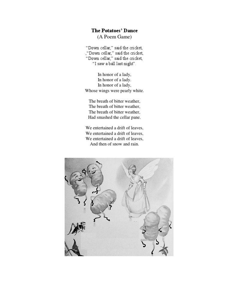 The Potatoes' Dance: (A Poem Game) | PDF