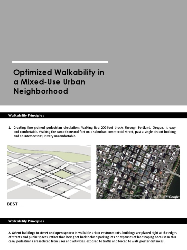 Optimized Walkability in A Mixed Use Urban Neighbourhood | PDF | Mixed ...