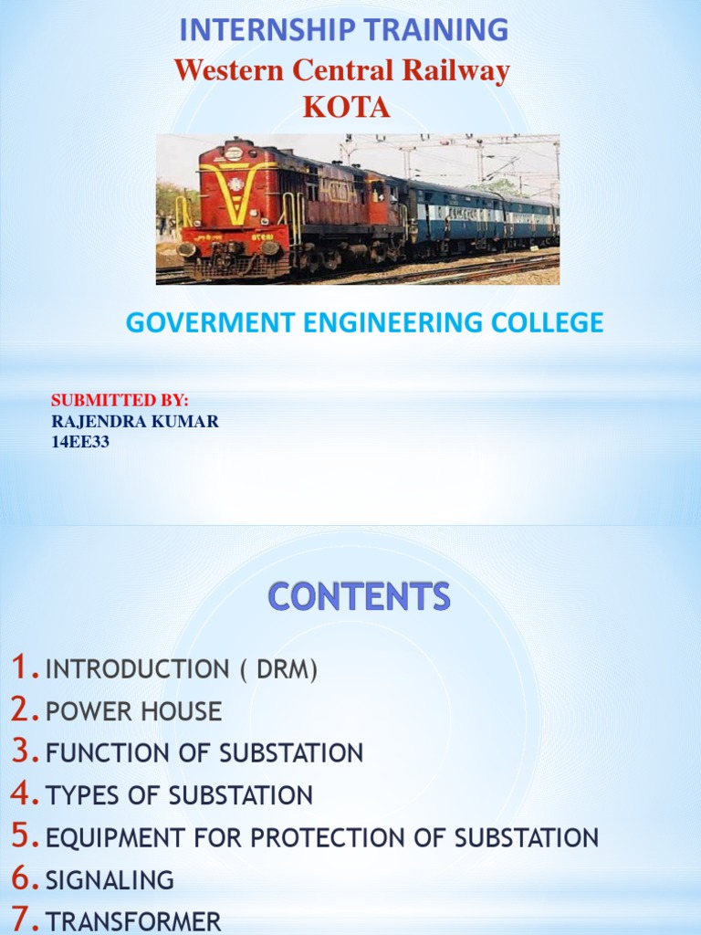 Internship WCR Electrical Engineering | PDF | Electrical Substation ...