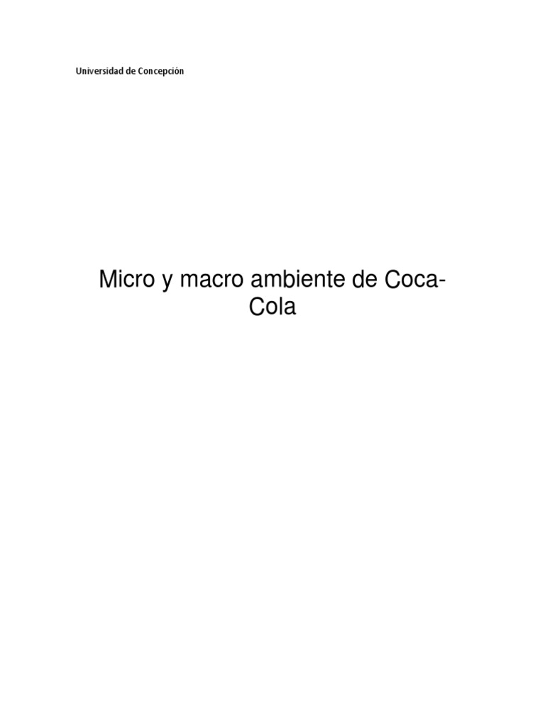 Micro y Macro Ambiente 2 | PDF | Coca Cola | Refresco