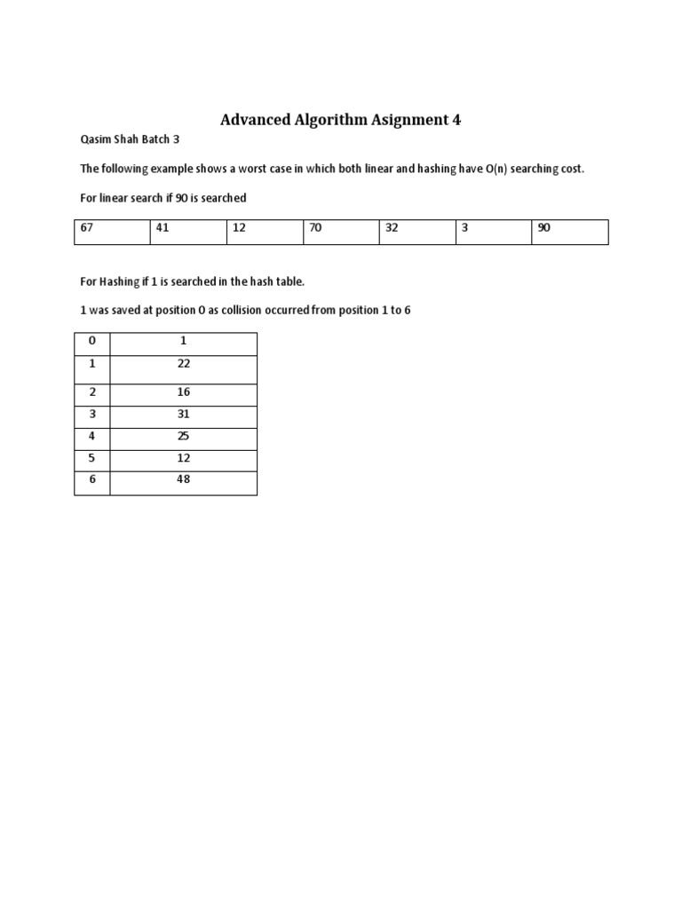 Algorithm Assignment | PDF