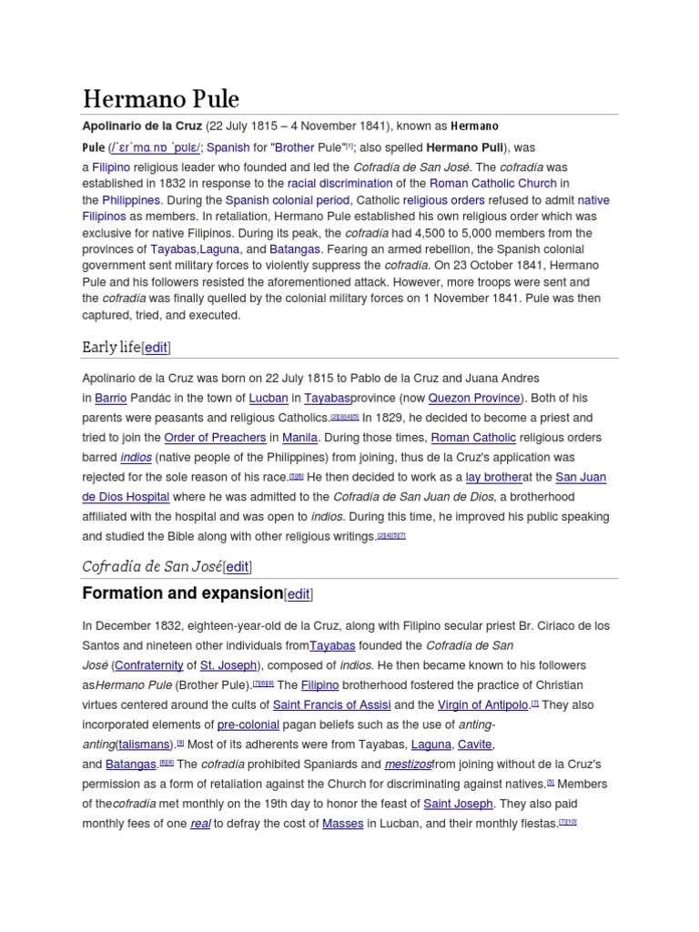 Hermano Pule | PDF | Religion And Belief