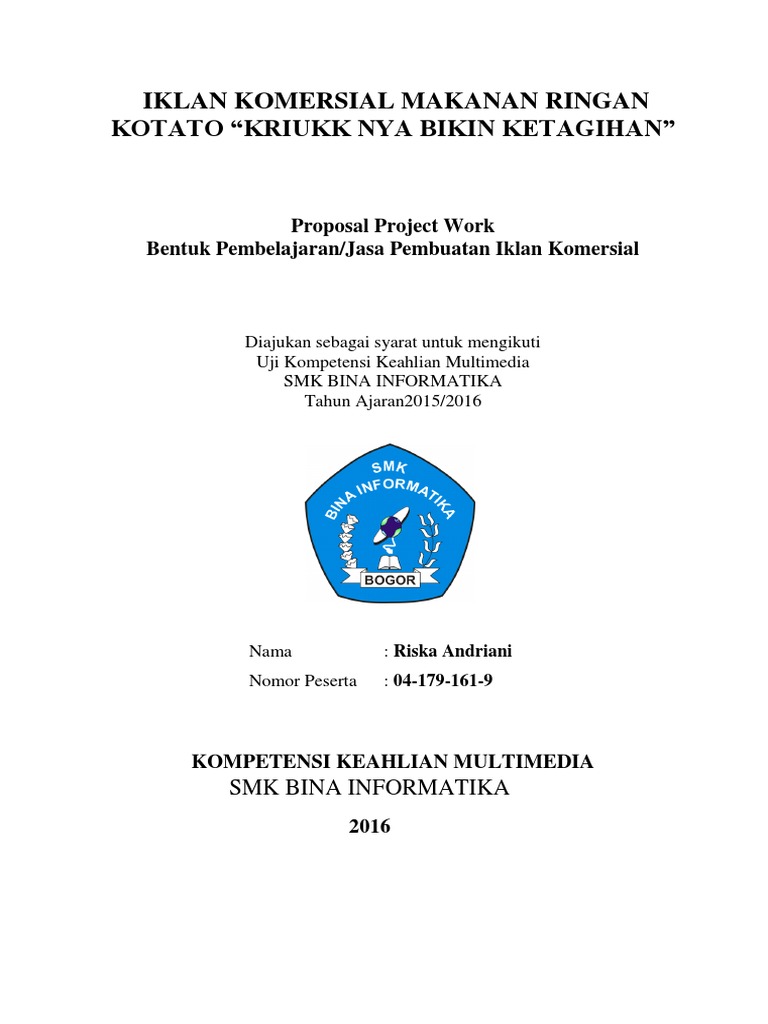 Proposal Ujikom Riska | PDF