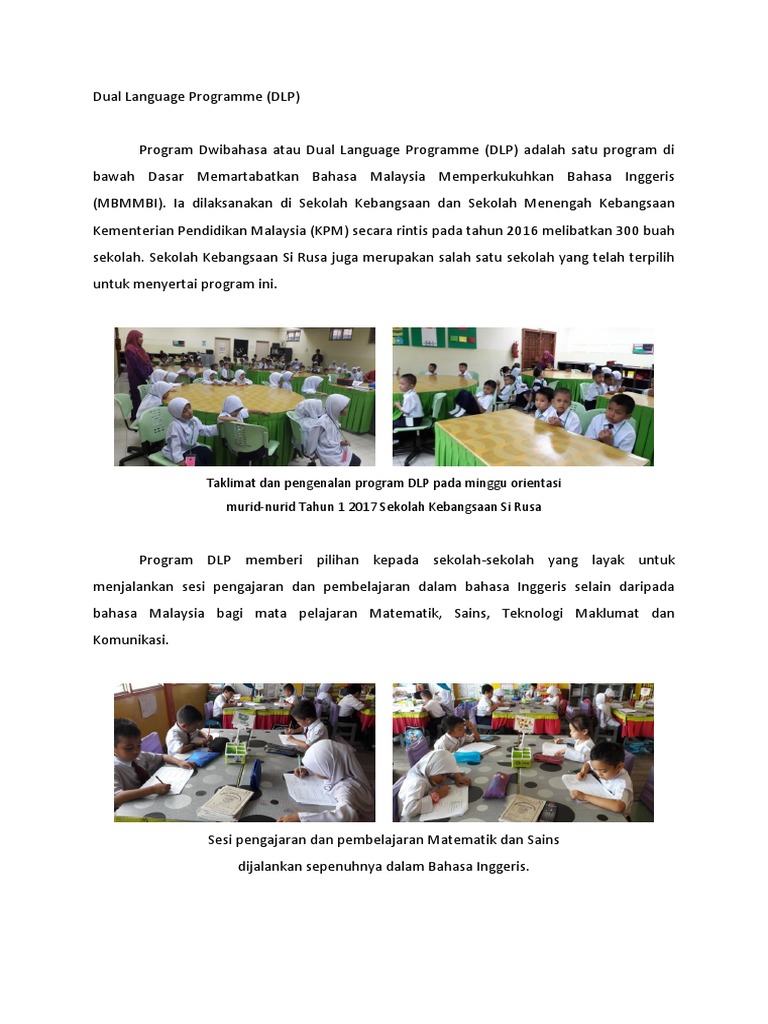 Dual Language Programme (Laporan) | PDF