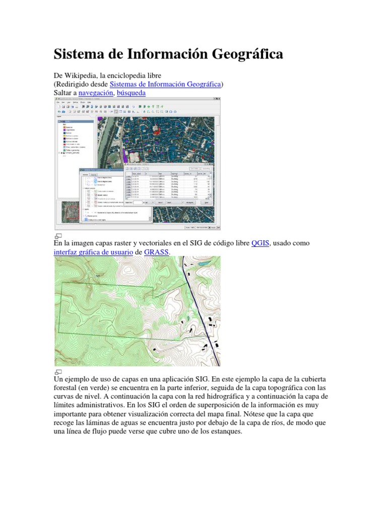 Sistema de Información Geográfica | PDF | Sistema de información ...