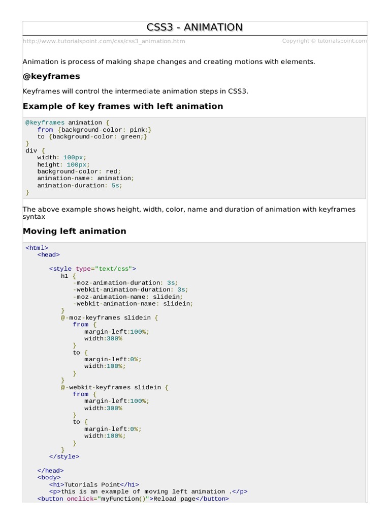 Css3 Animation | PDF | Cascading Style Sheets | Communication Design