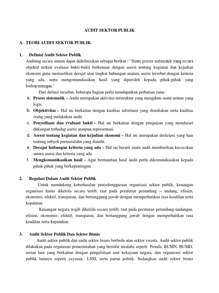 Audit Sektor Publik | PDF